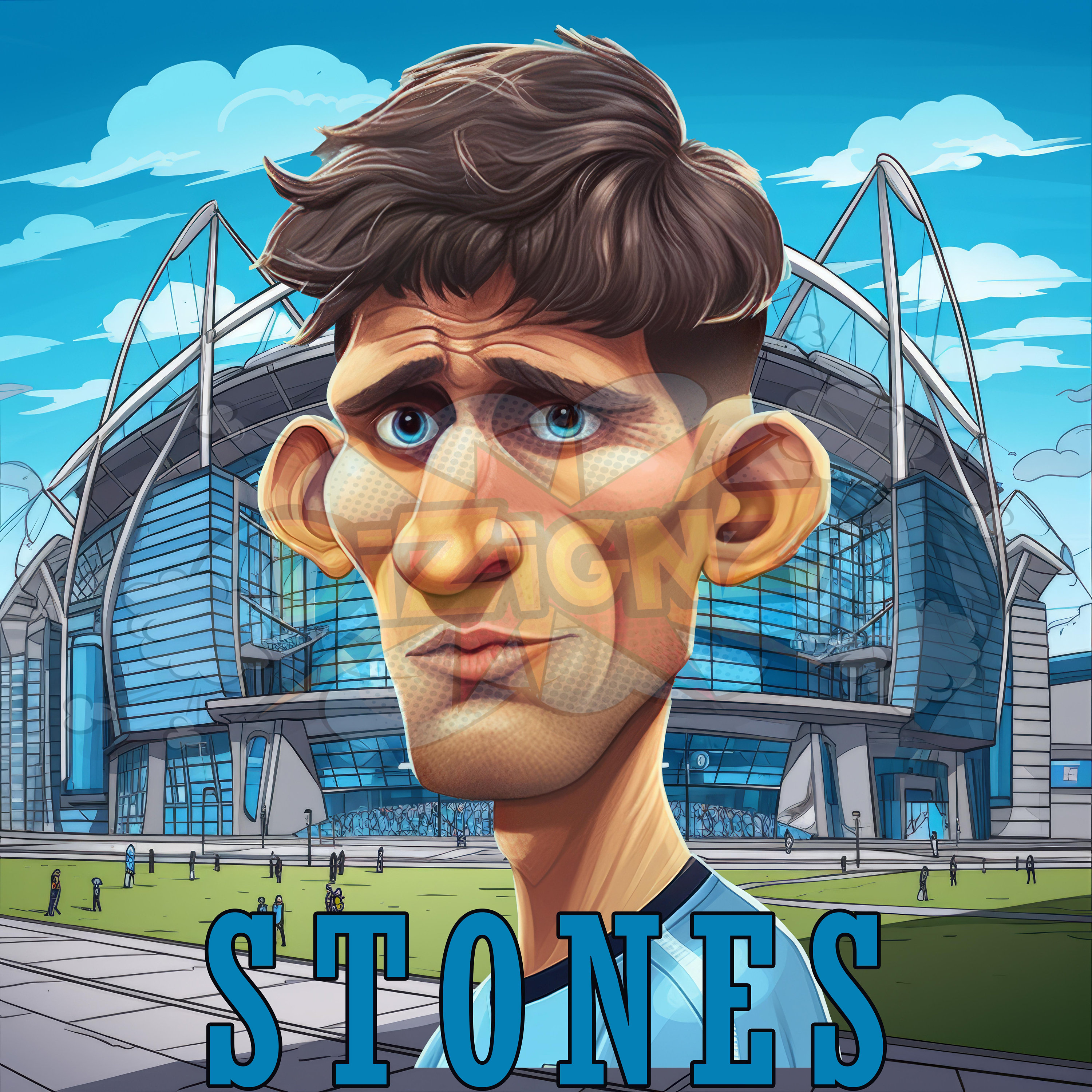 Manchester City Caricature, Cartoon, Various Players, Premier League ...