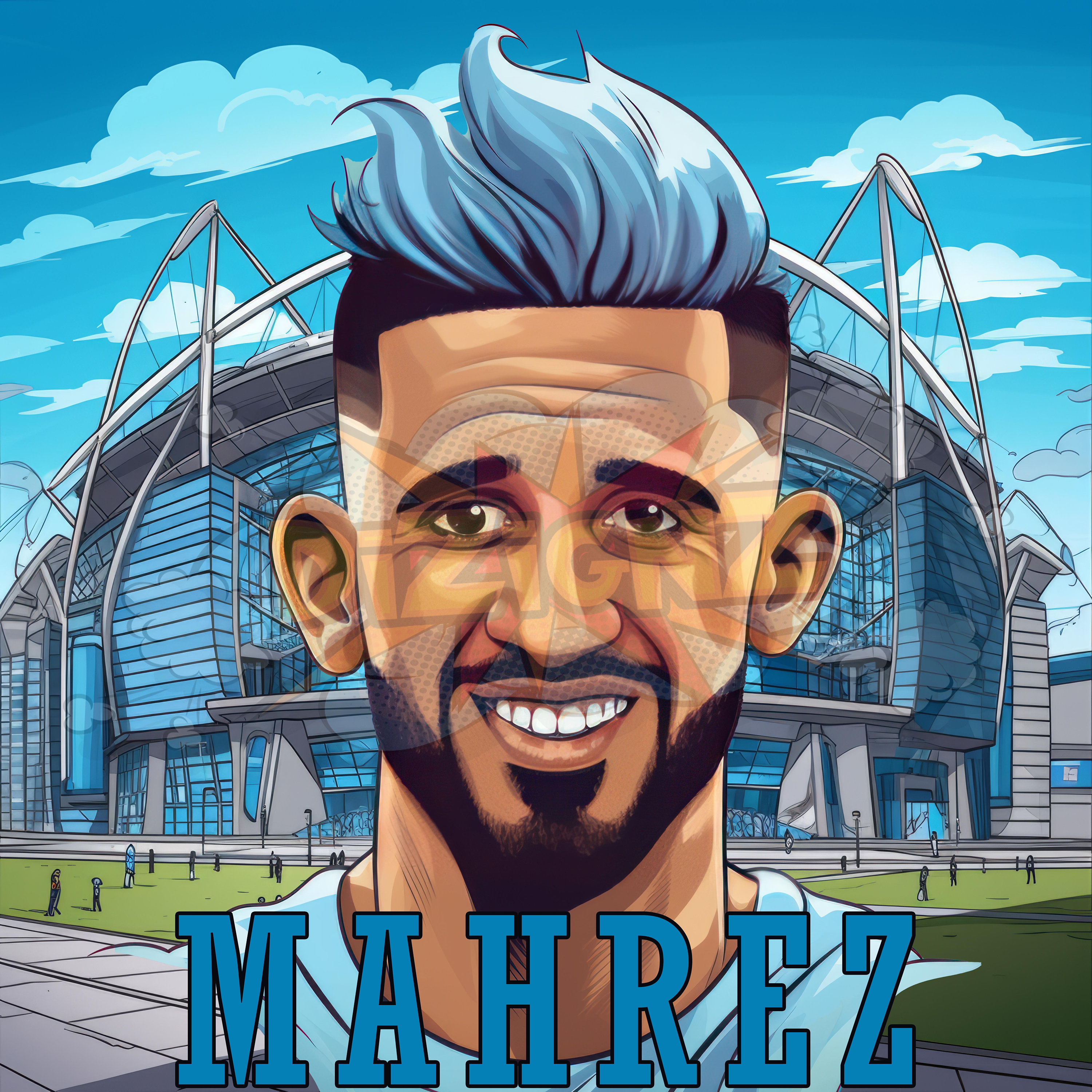Manchester City Caricature, Cartoon, Various Players, Premier League ...