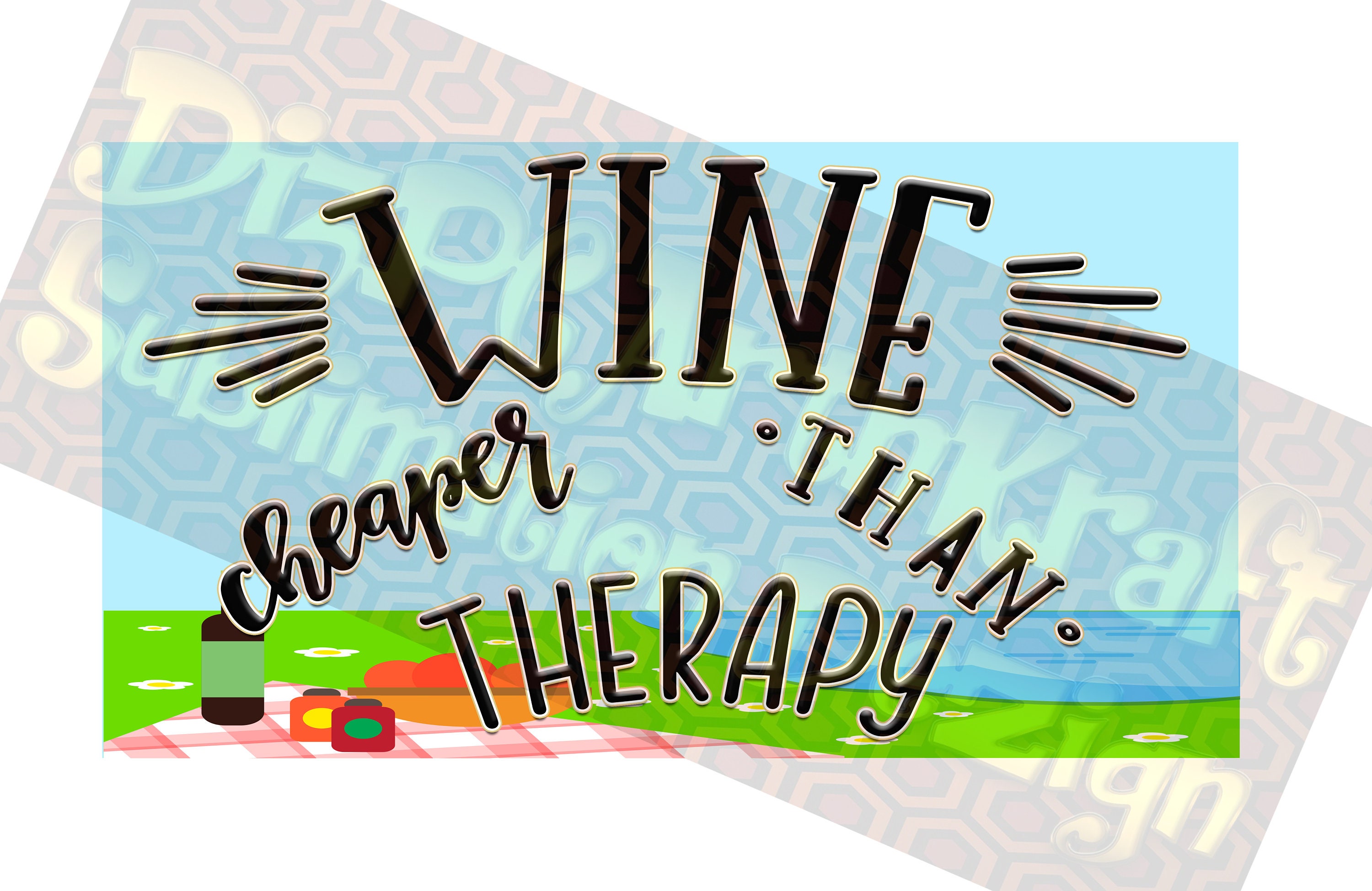 Wine Butler Sublimation Design - Etsy UK