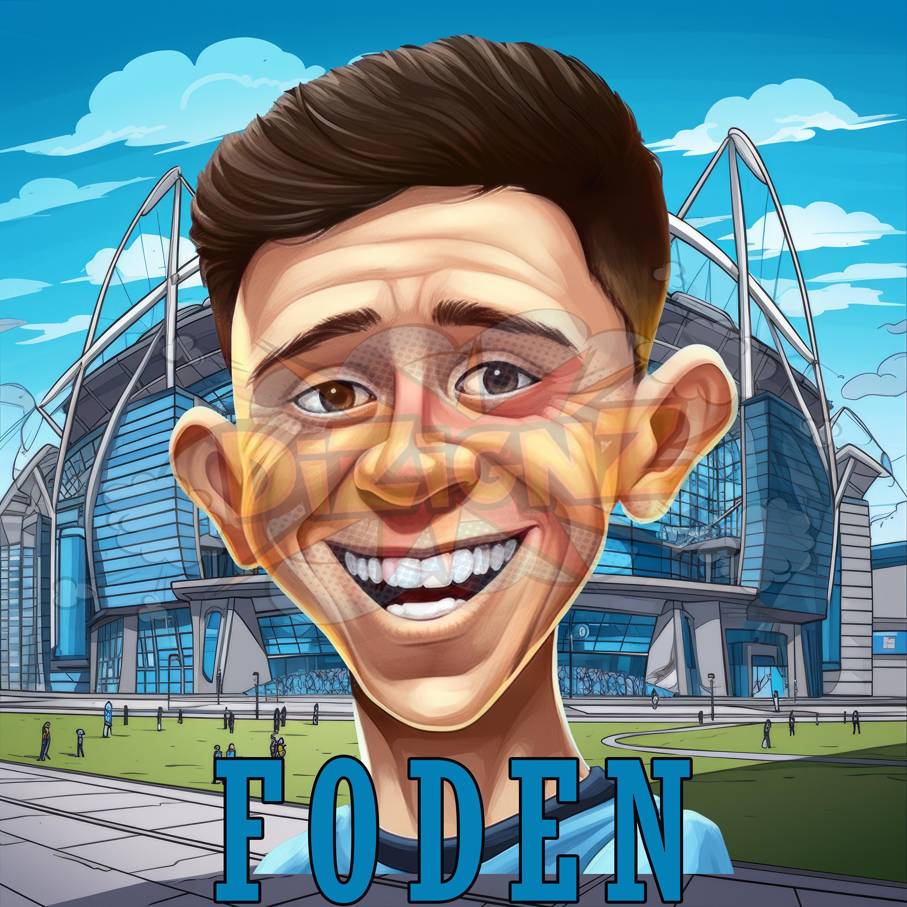 Manchester City Caricature, Cartoon, Various Players, Premier League ...