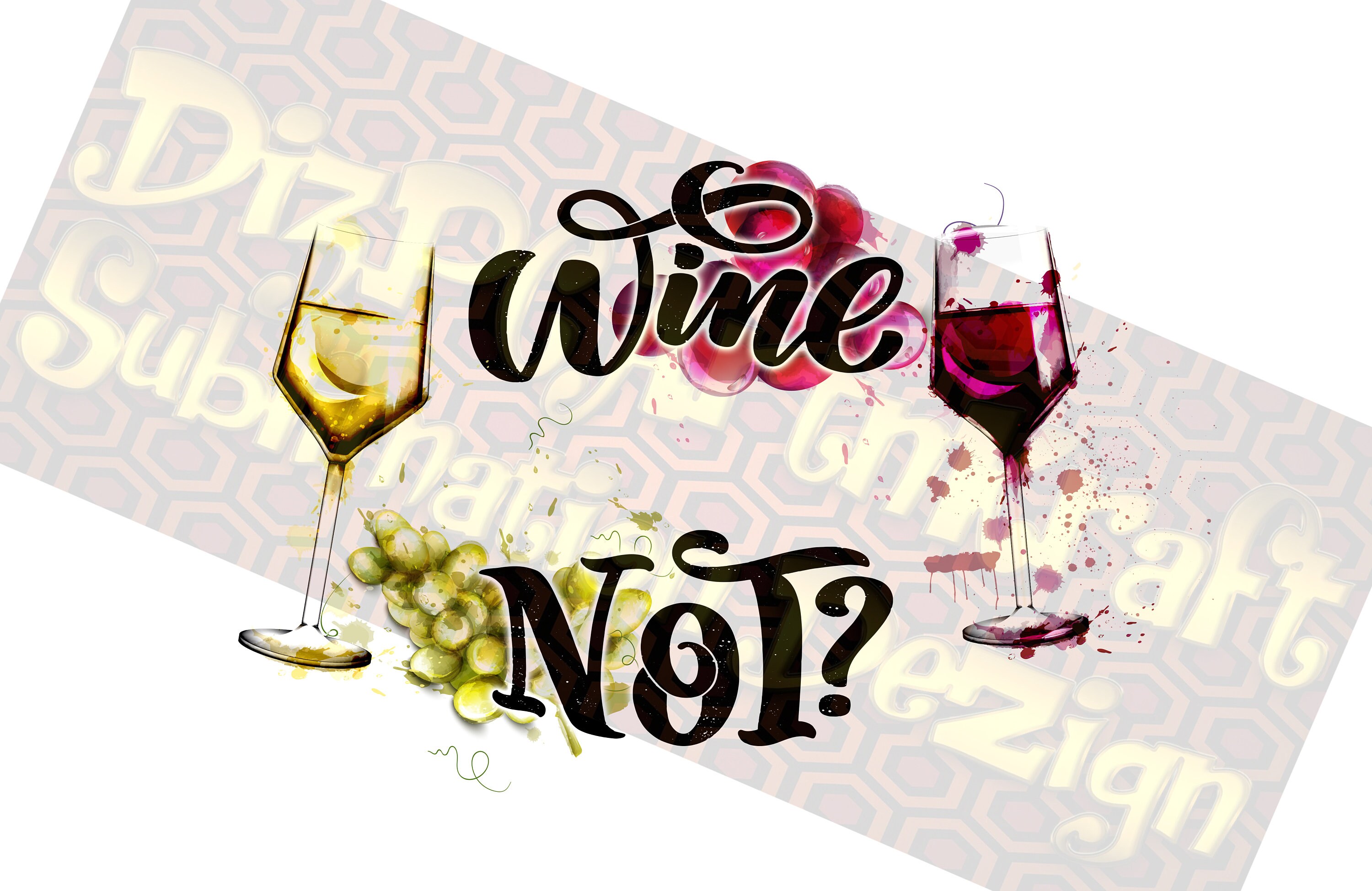 Wine Butler Sublimation Design - Etsy UK