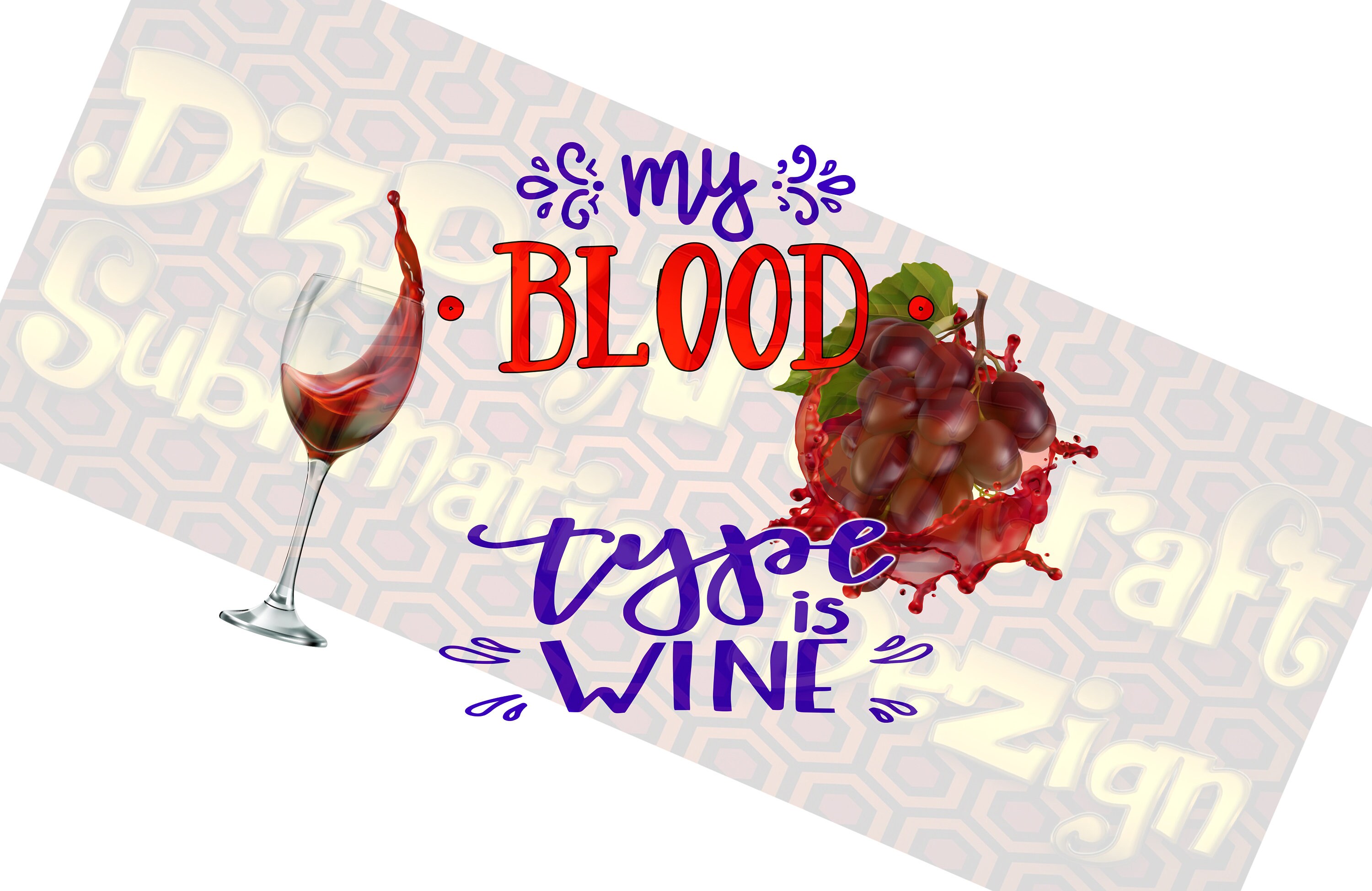 Wine Butler Sublimation Design - Etsy UK