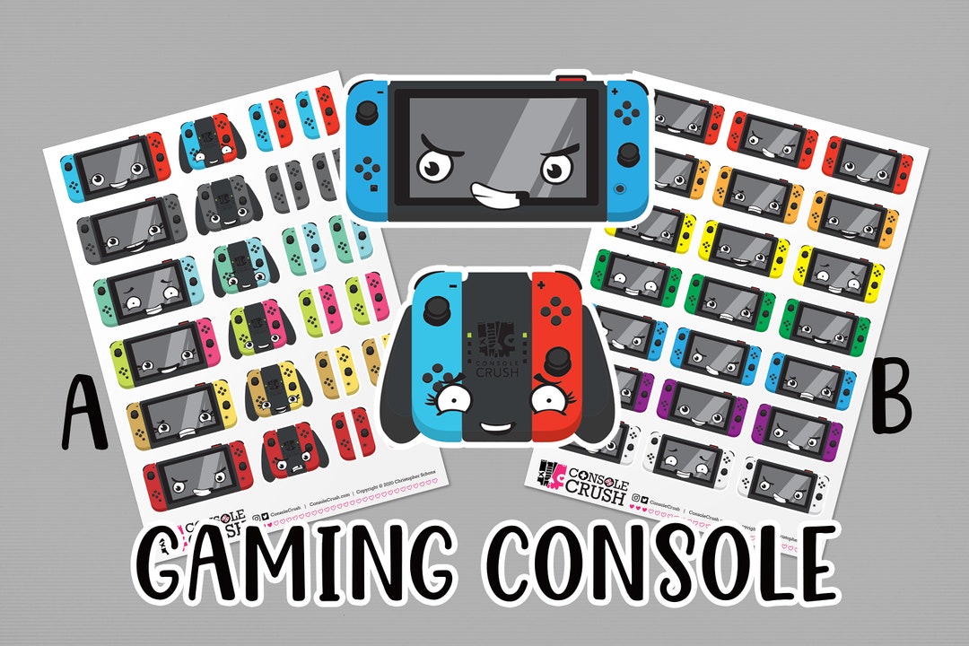 Switch Gaming Console Stickers Gamer Console Crush - Etsy