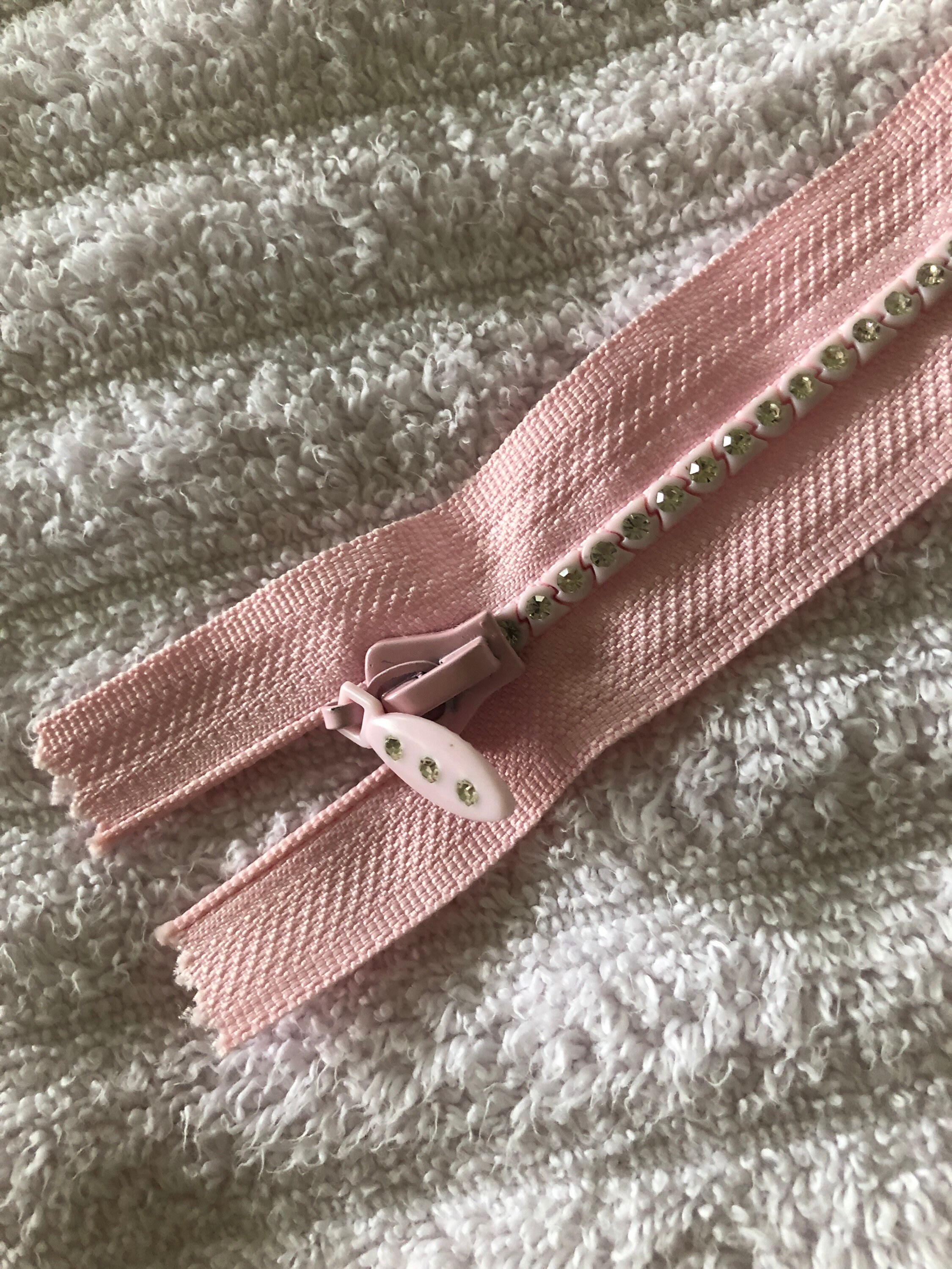 7 RHINESTONE Crystal Closed End Zippers. - Etsy