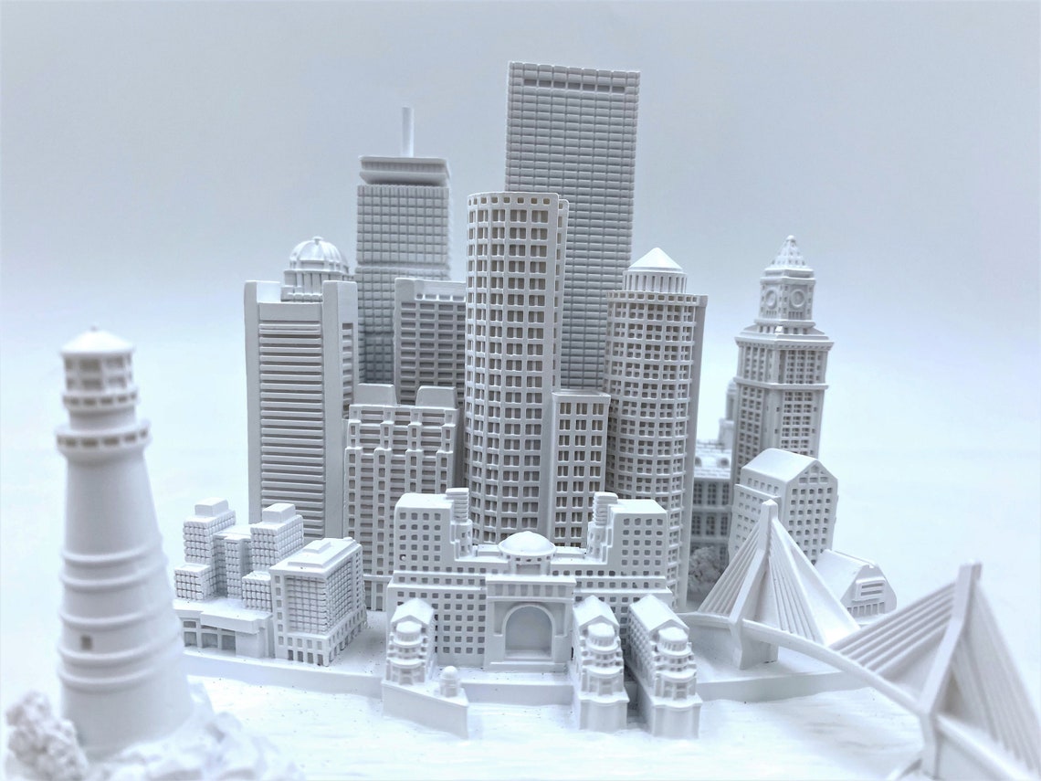 Boston 3D City Famous Building Model Statue Souvenir | Etsy