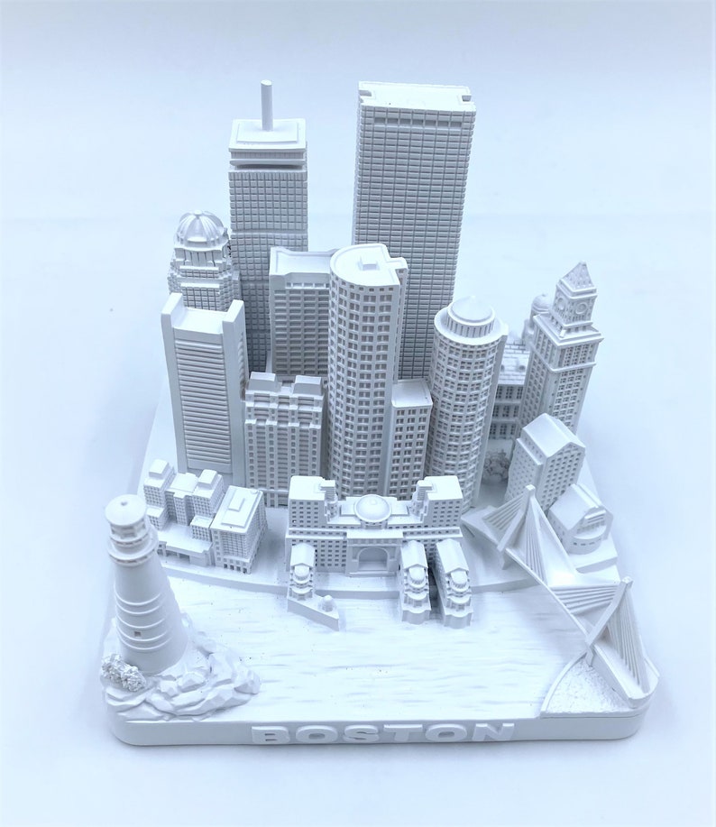 Boston 3D City Famous Building Model Statue Souvenir | Etsy