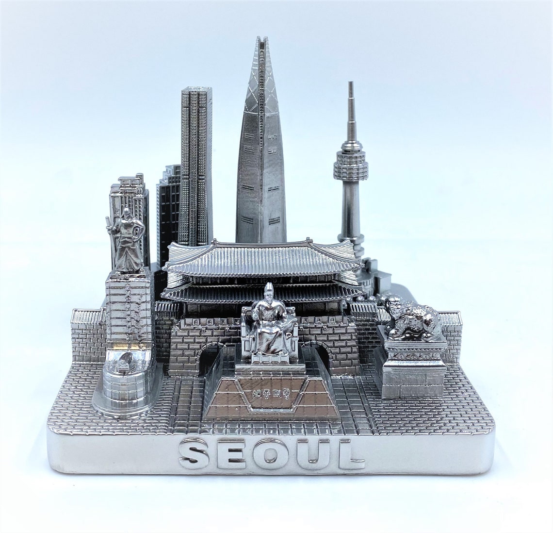 Seoul 3D City Famous Building Model Statue Souvenir Decoration for Home ...