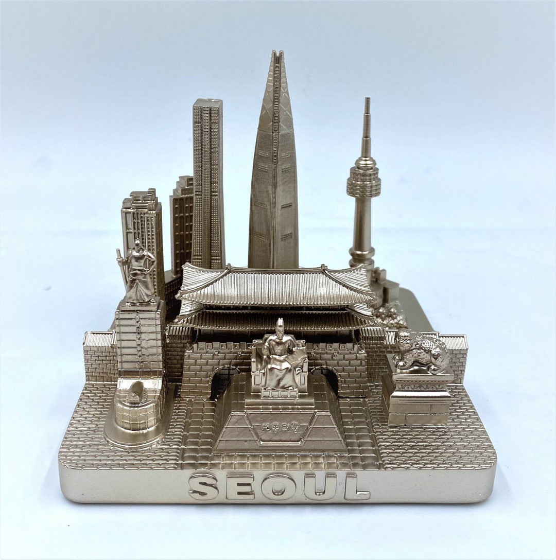 Seoul 3D City Famous Building Model Statue Souvenir Decoration for Home ...