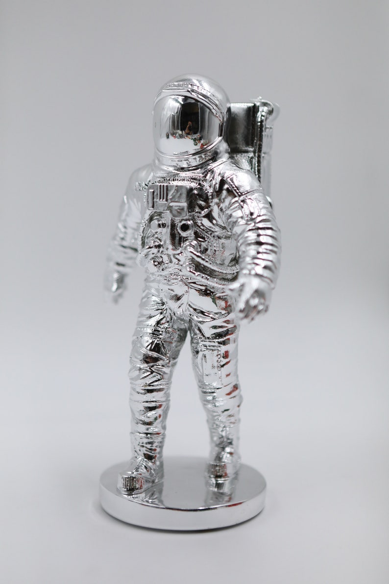 NASA Astronaut Figurine Electroplate Silver Statue for Home - Etsy