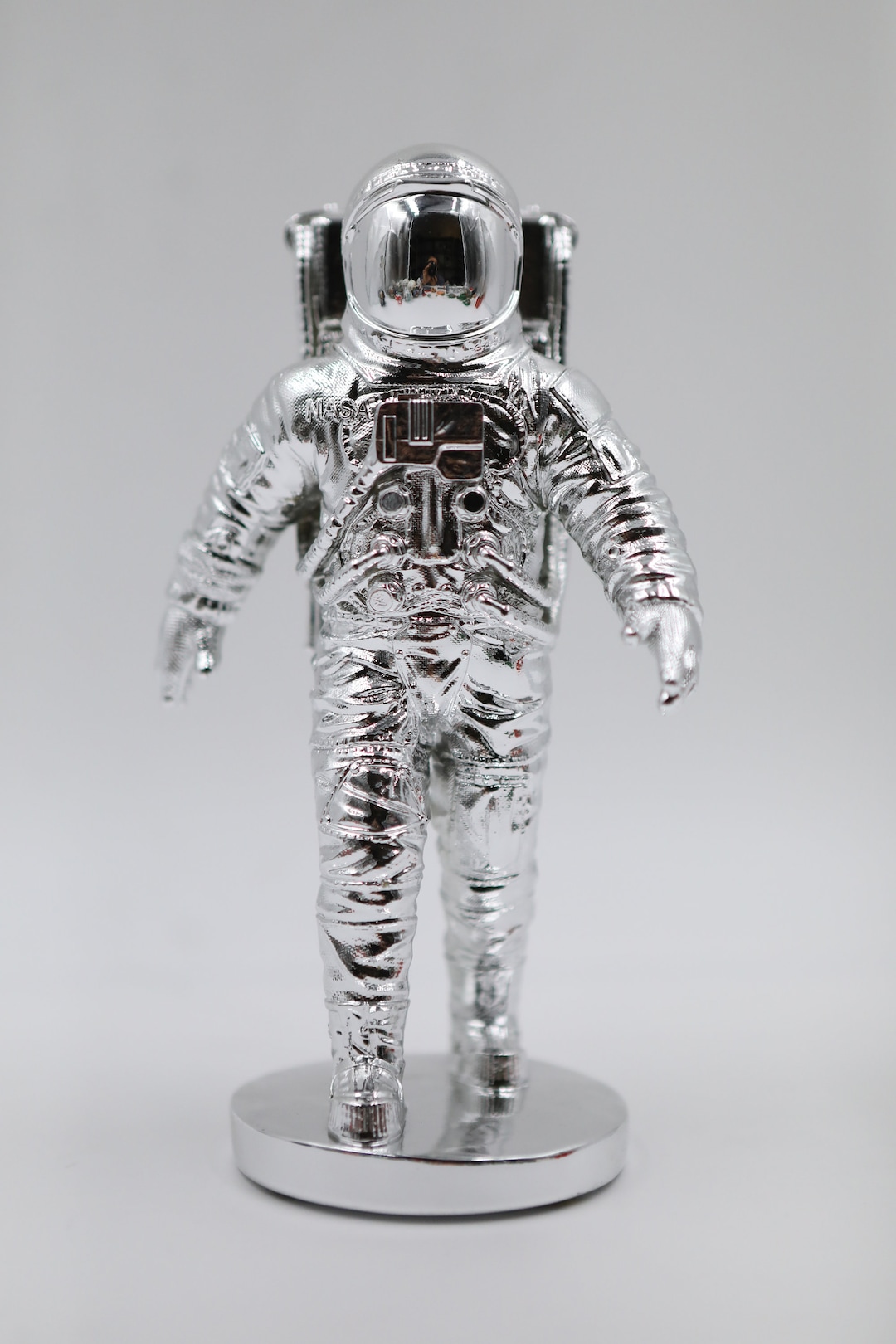 NASA Astronaut Figurine Electroplate Silver Statue for Home and Office ...