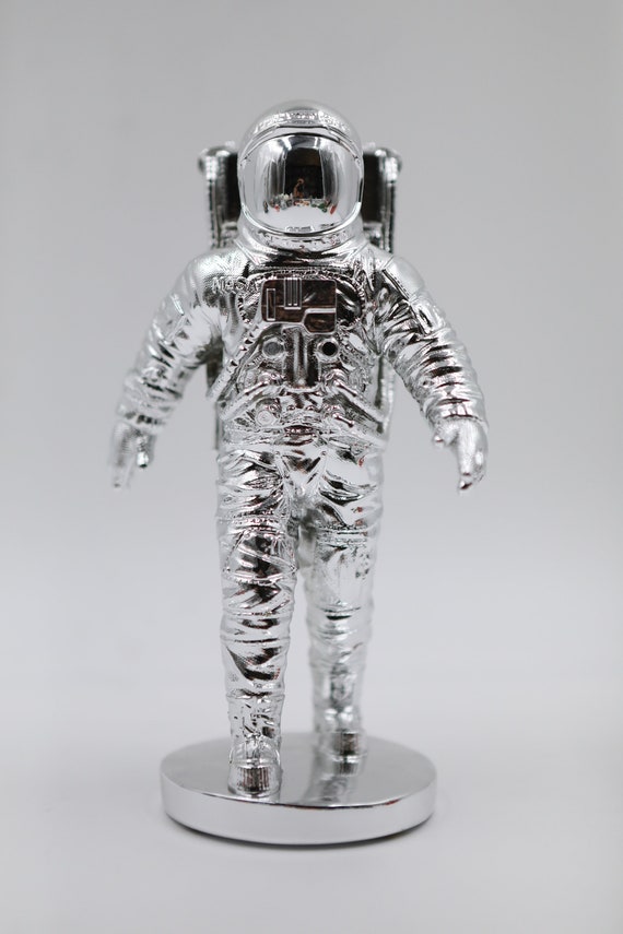 NASA Astronaut Figurine Electroplate Silver Statue for Home - Etsy