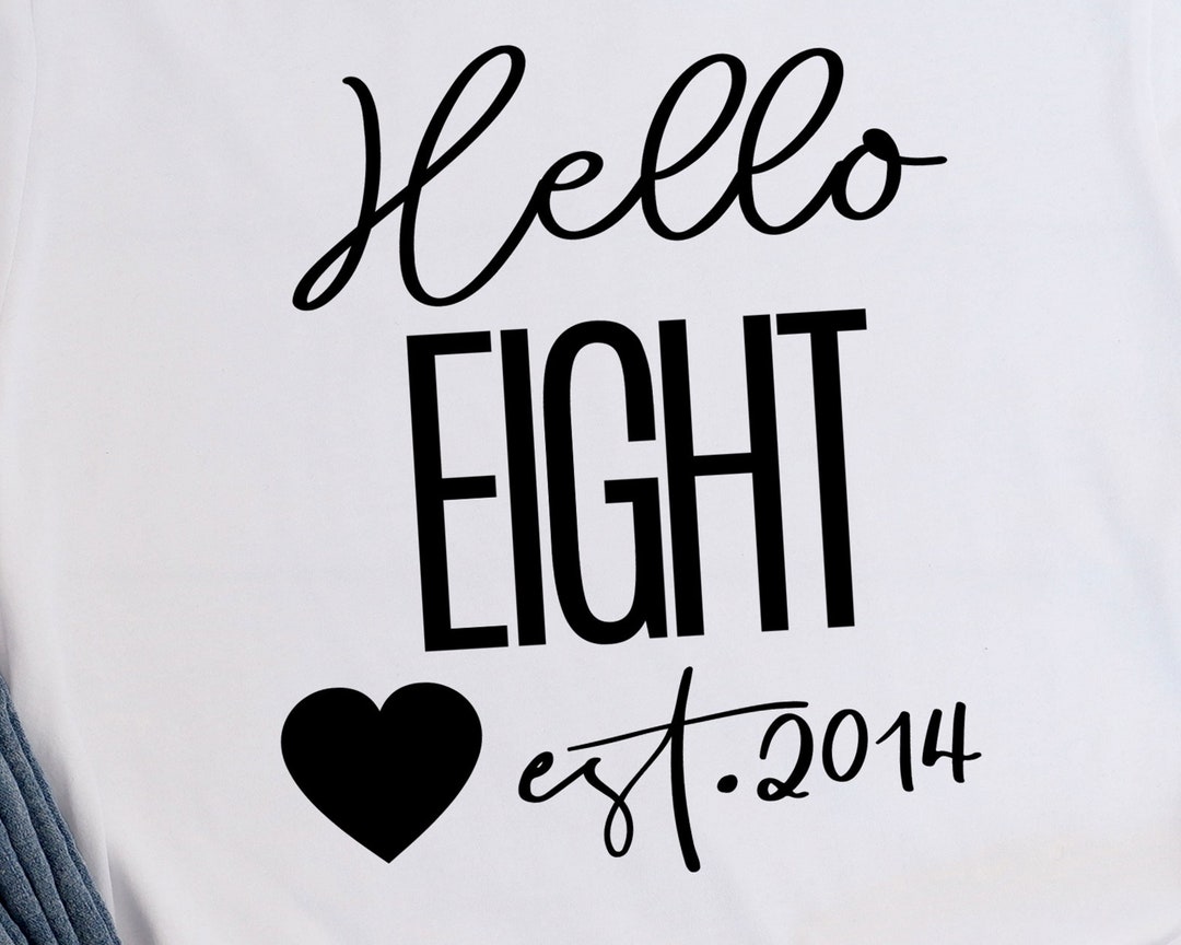 Hello Seven SVG, Est 2015 Svg, Seventh Birthday Svg, Seven Years Old ...