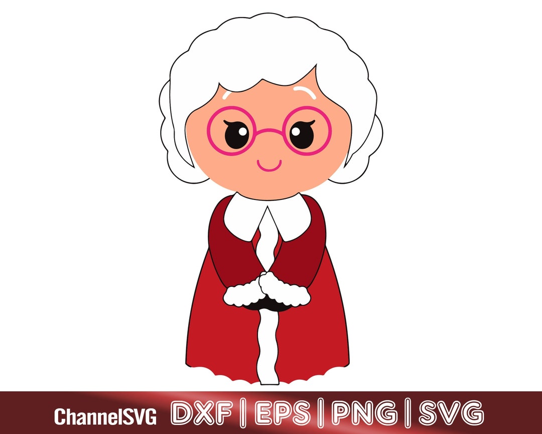 Christmas Cartoon Character SVG | Mrs. Claus Svg | Santa Claus Svg ...