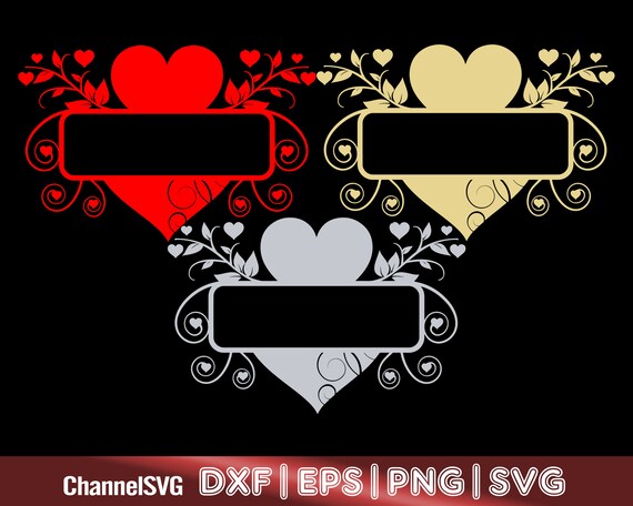 Valentine Day Frame SVG Bundle Heart Frame Svg Love Frame | Etsy