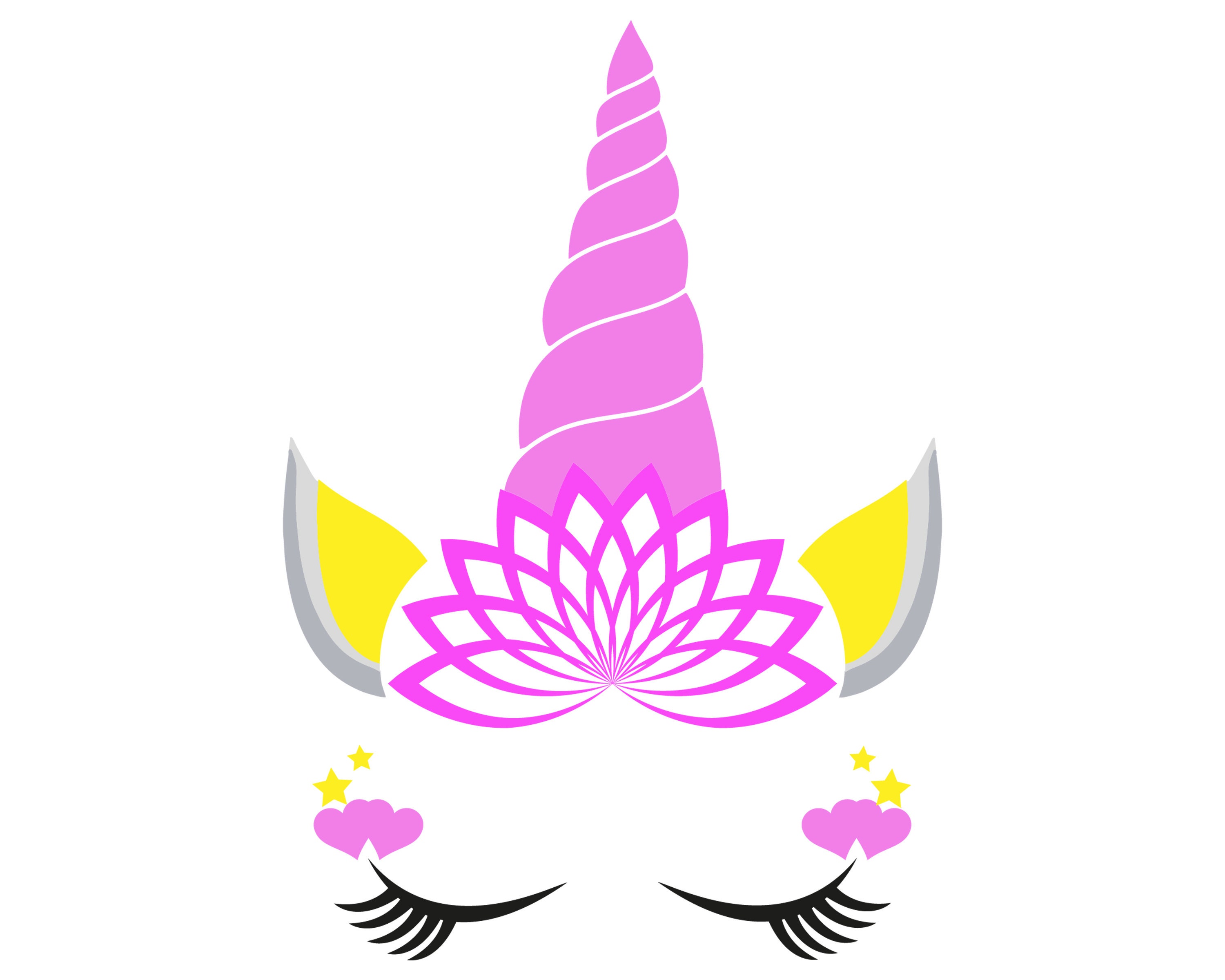 Lotus Unicorn SVG Unicorn Head Svg Unicorn Flower Clipart - Etsy