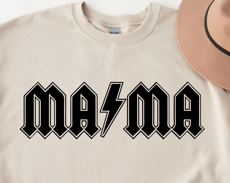 ACDC Mama SVG Mama Svg Mama PNG Mom Life Svg Rocker Mom | Etsy