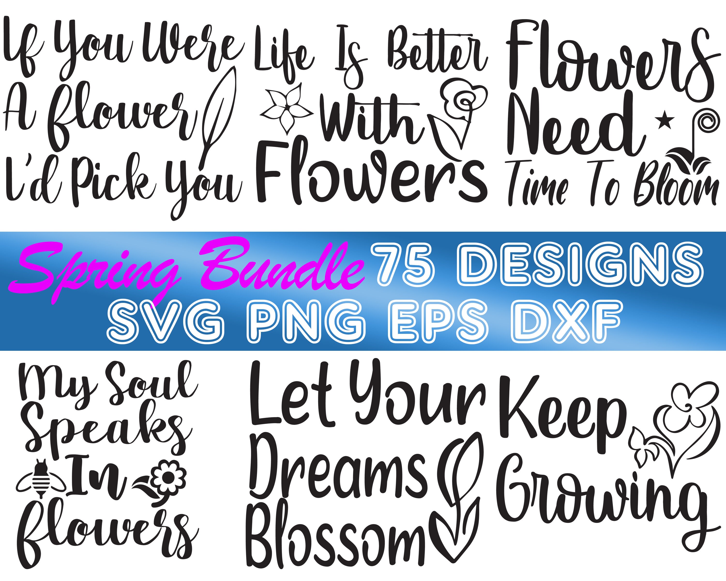 Spring SVG Bundle Spring Shirt Svg Spring Flower Svg - Etsy
