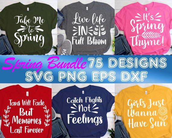 Spring SVG Bundle Spring Shirt Svg Spring Flower Svg | Etsy