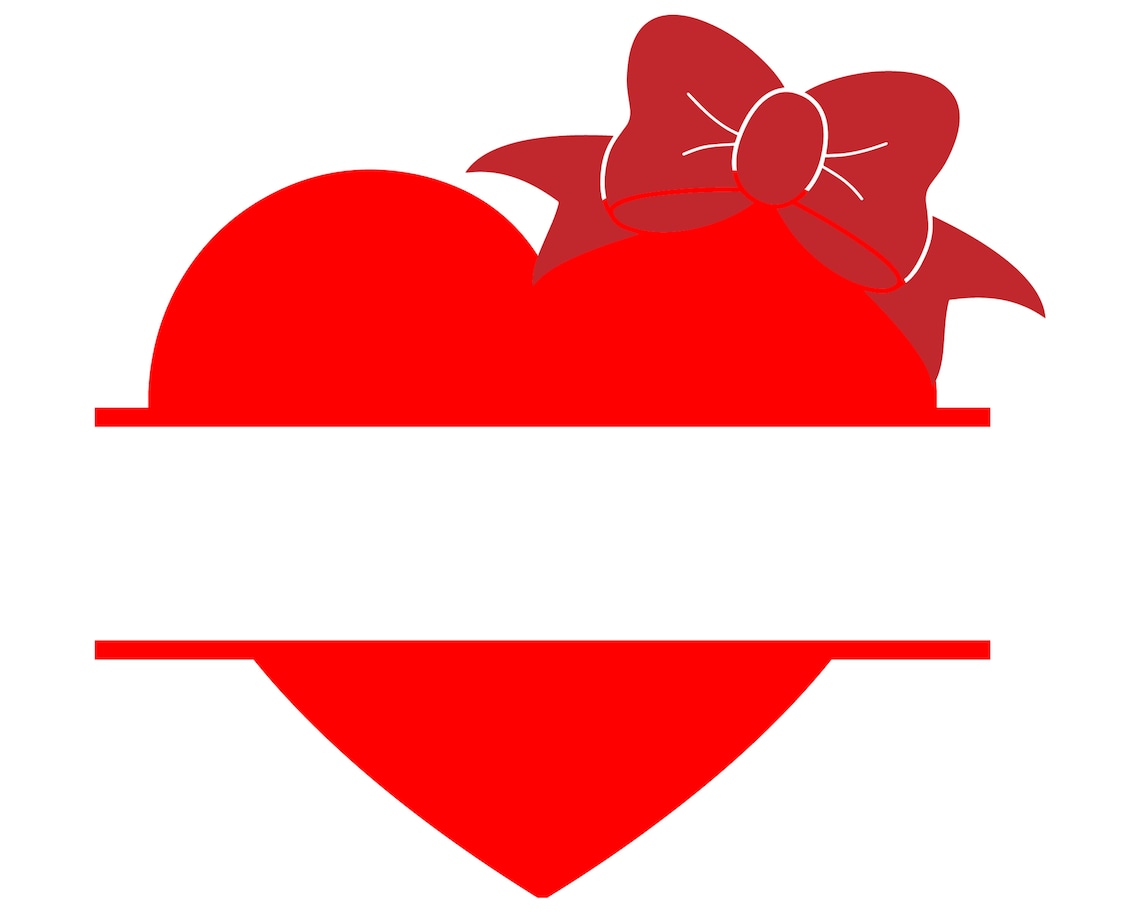 Heart Split Frame SVG Valentine's Day Svg Love Svg | Etsy