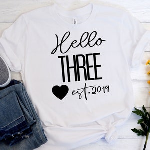 Hello Three SVG, Est 2019 Svg, Third Birthday Svg, Three Years Old Svg ...