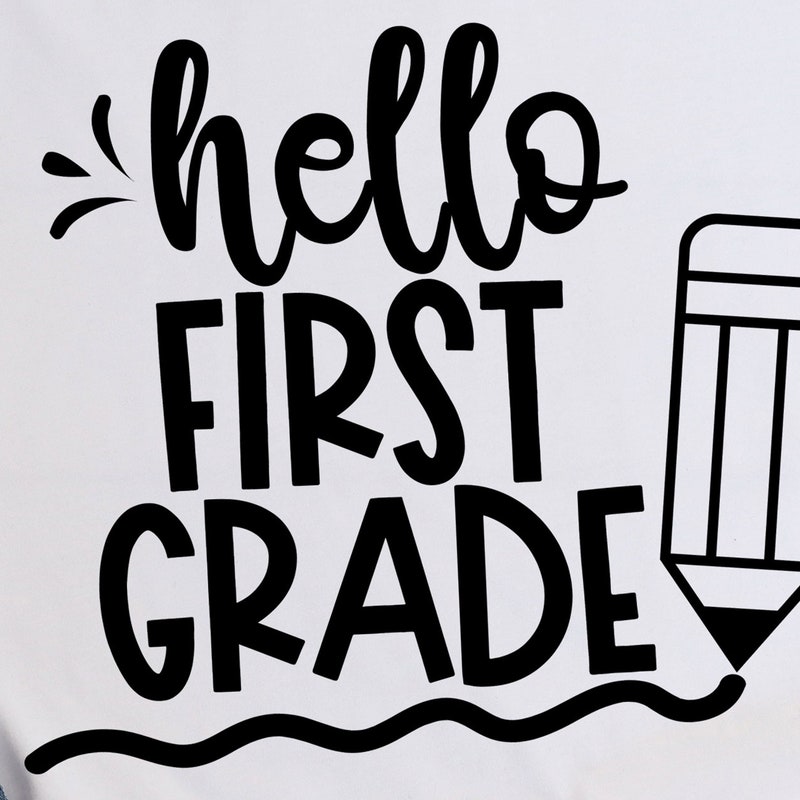 Hello First Grade Svg - Etsy