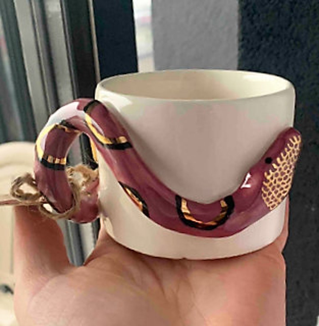 2kk Gold Handmade Snake Mug, Snake Cup, Christmas Mug, Christmas Mug ...