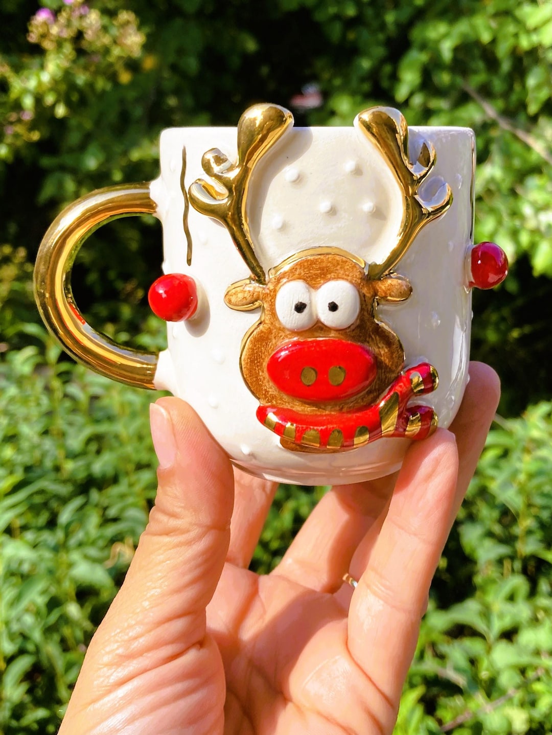 Christmas Mug, Santa's Reindeer Mug, Reindeer Mug, Christmas Reindeer ...