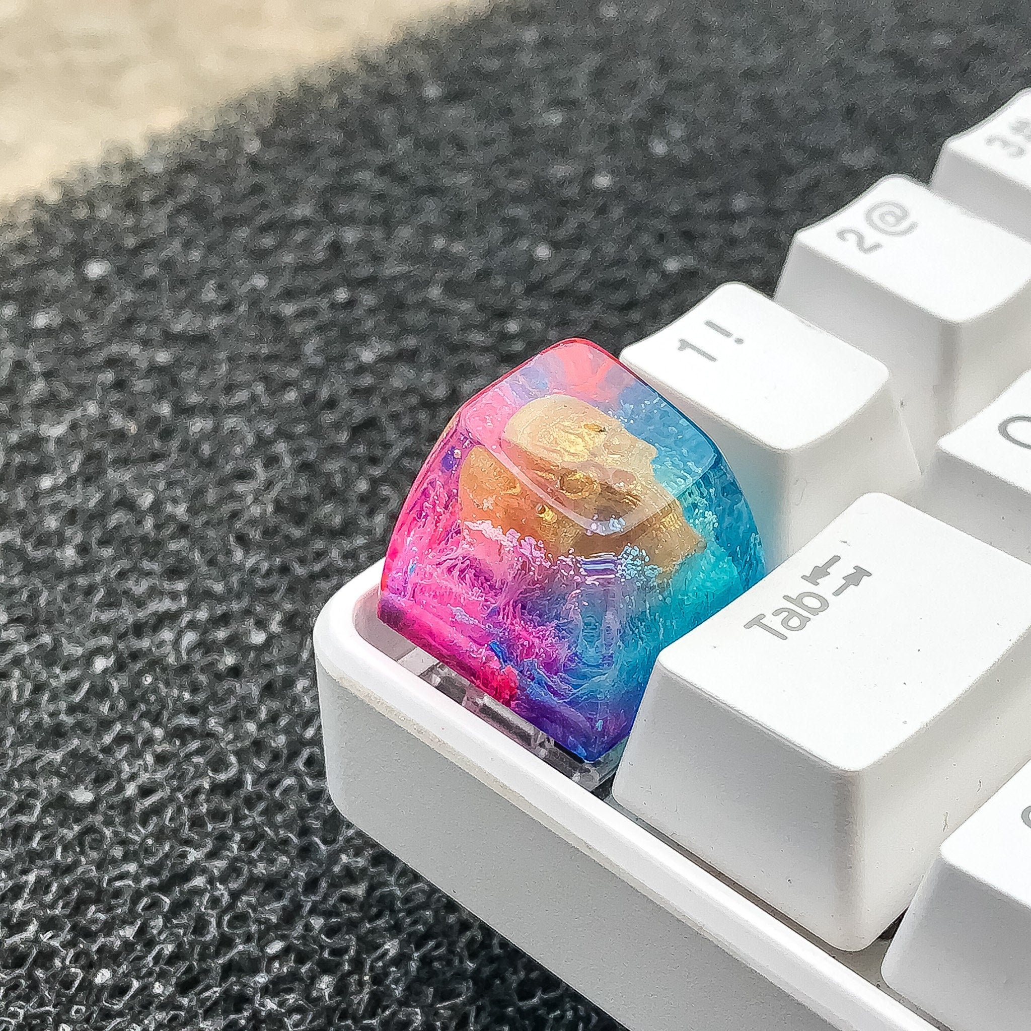 Skull Resin Keycap R1 SA Profile Colorful Keycaps Handmade | Etsy
