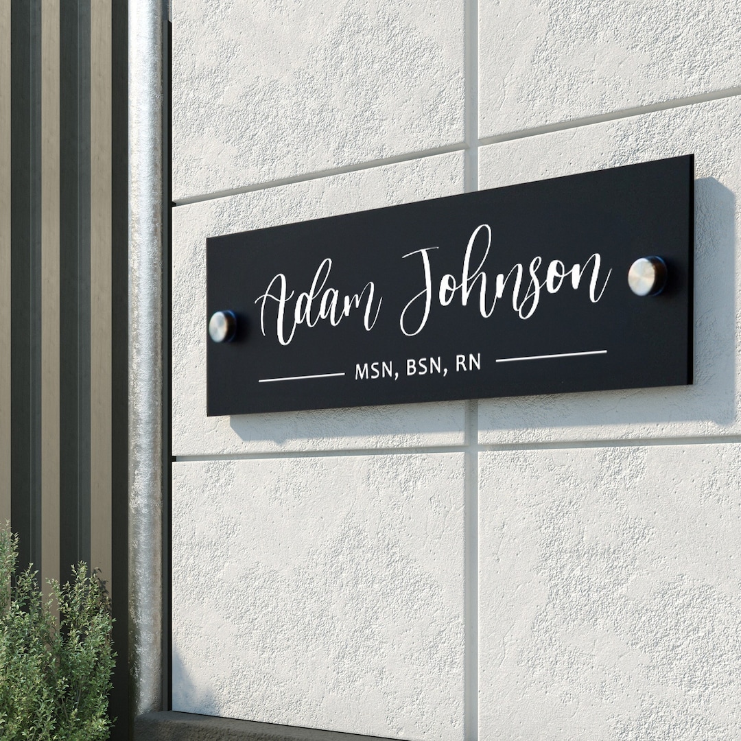 Wall Sign Name Plate - Door Name Plate Office Gifts Executive Sign Wall ...