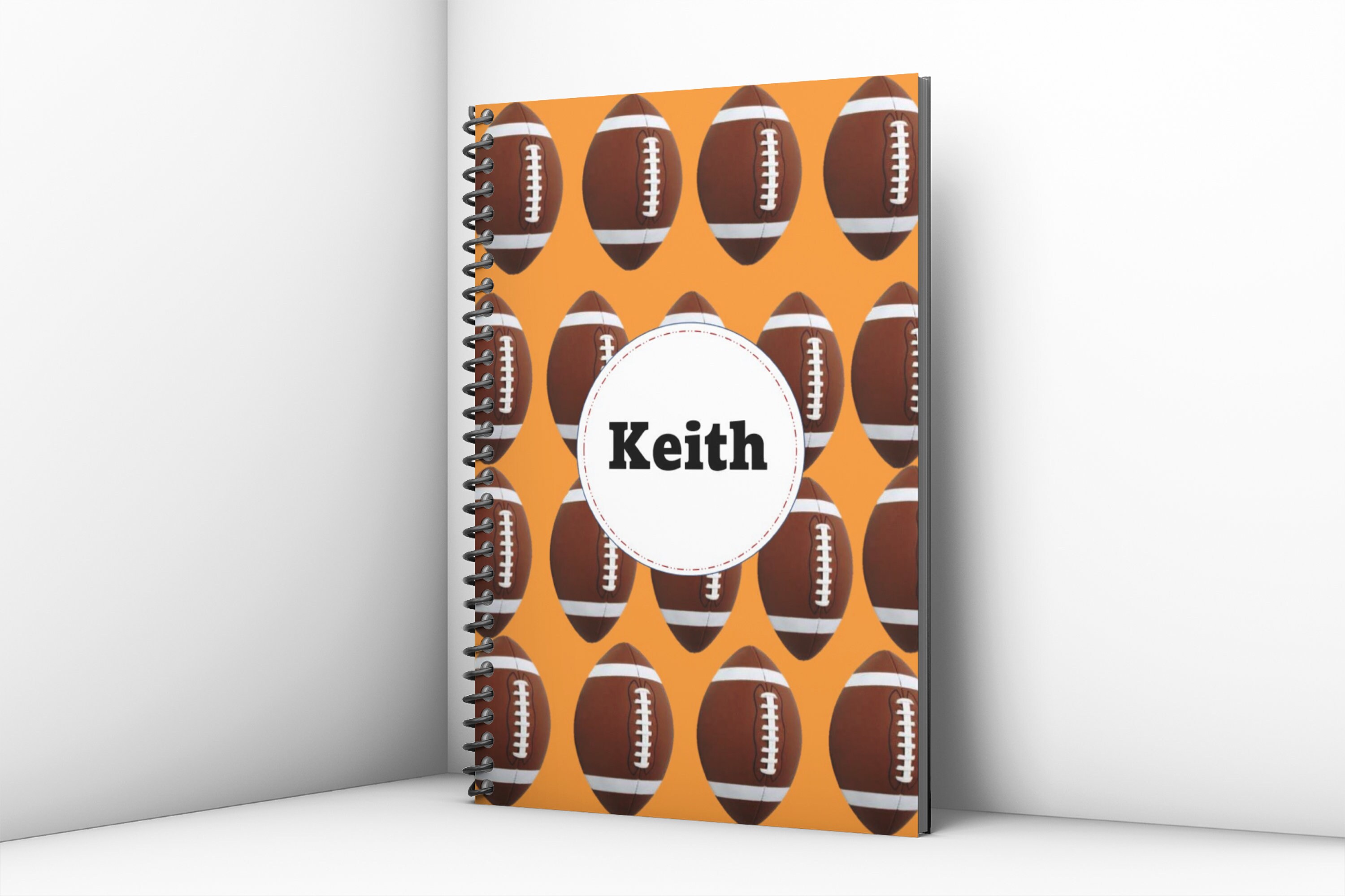 Personalized Sports Spiral, Football Spiral, Soccer Spiral, Baseball ...