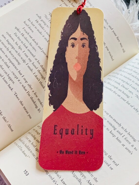 Handmade Equality Lady Glitter Laminated Bookmark | Etsy