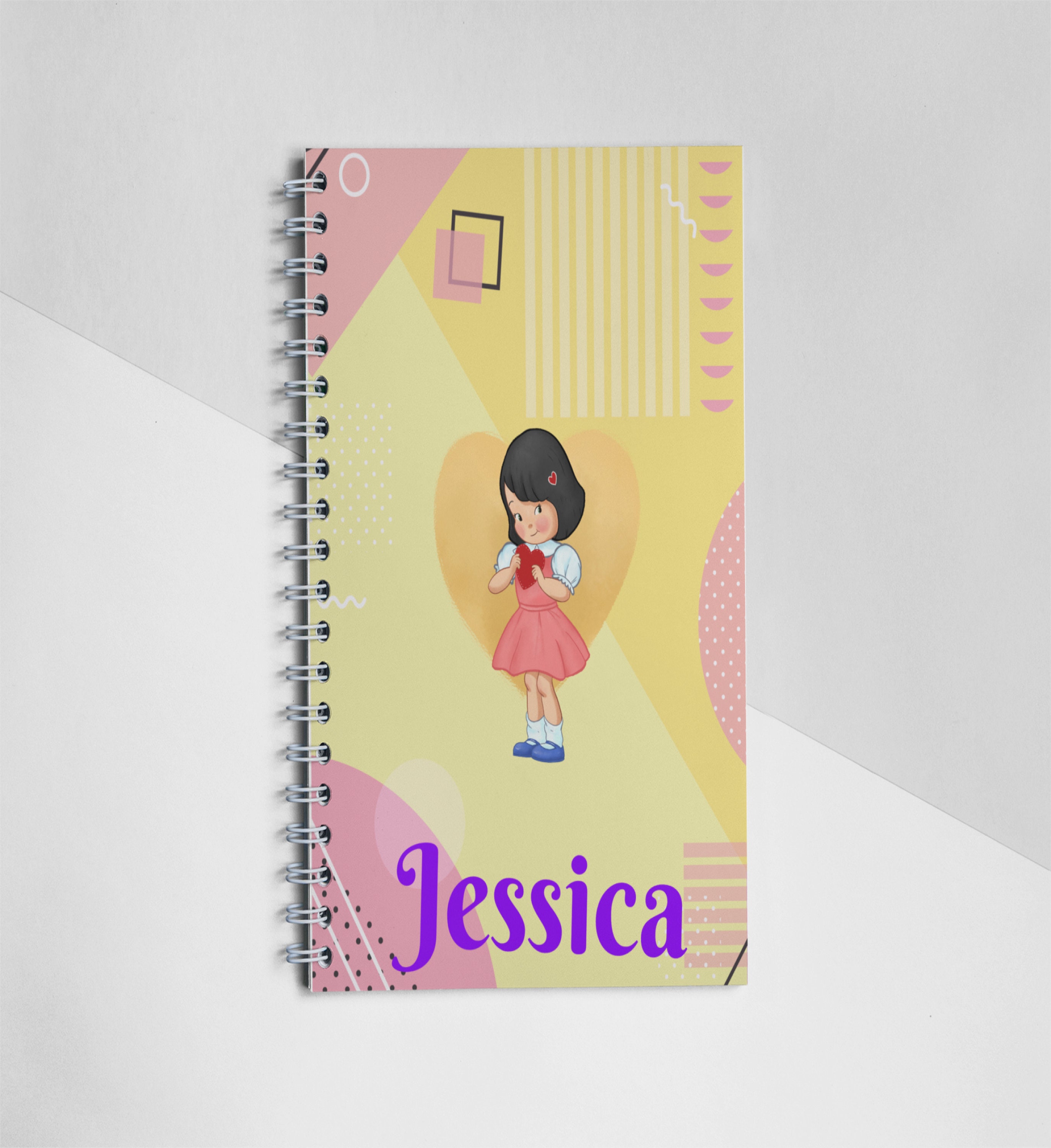 Girls Cute Custom, Personalized Notebook, Sketchbook, Journal With ...