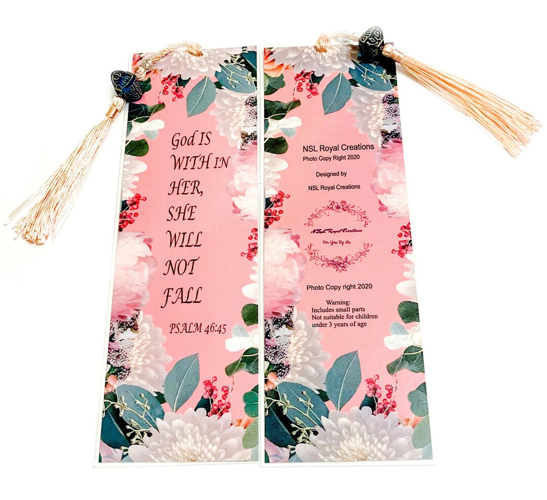Floral Handmade Flower Psalm/bible Verse Bookmarks/ Scripture Bookmarks ...