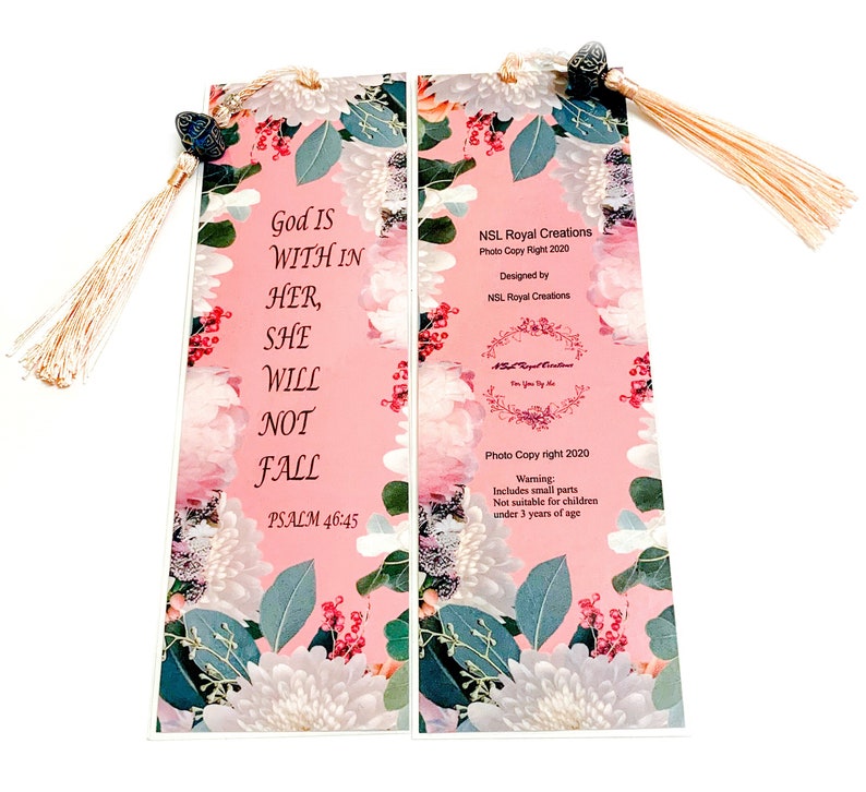Floral Handmade Flower Psalm/bible Verse Bookmarks/ Scripture Bookmarks ...