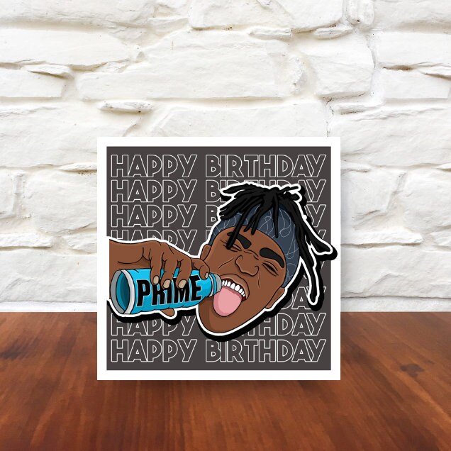 Prime Ksi Happy Birthday Card, Pop Culture Greeting Card - Etsy