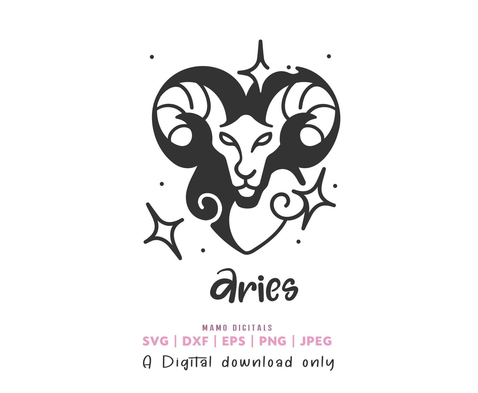 Aries svg Zodiac star SVG Files For Cricut | Etsy