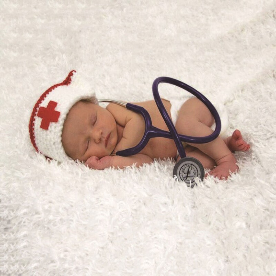Baby Doctor Crochet Nurse Baby Outfit Newborn Doc Costume Little Nurse ...