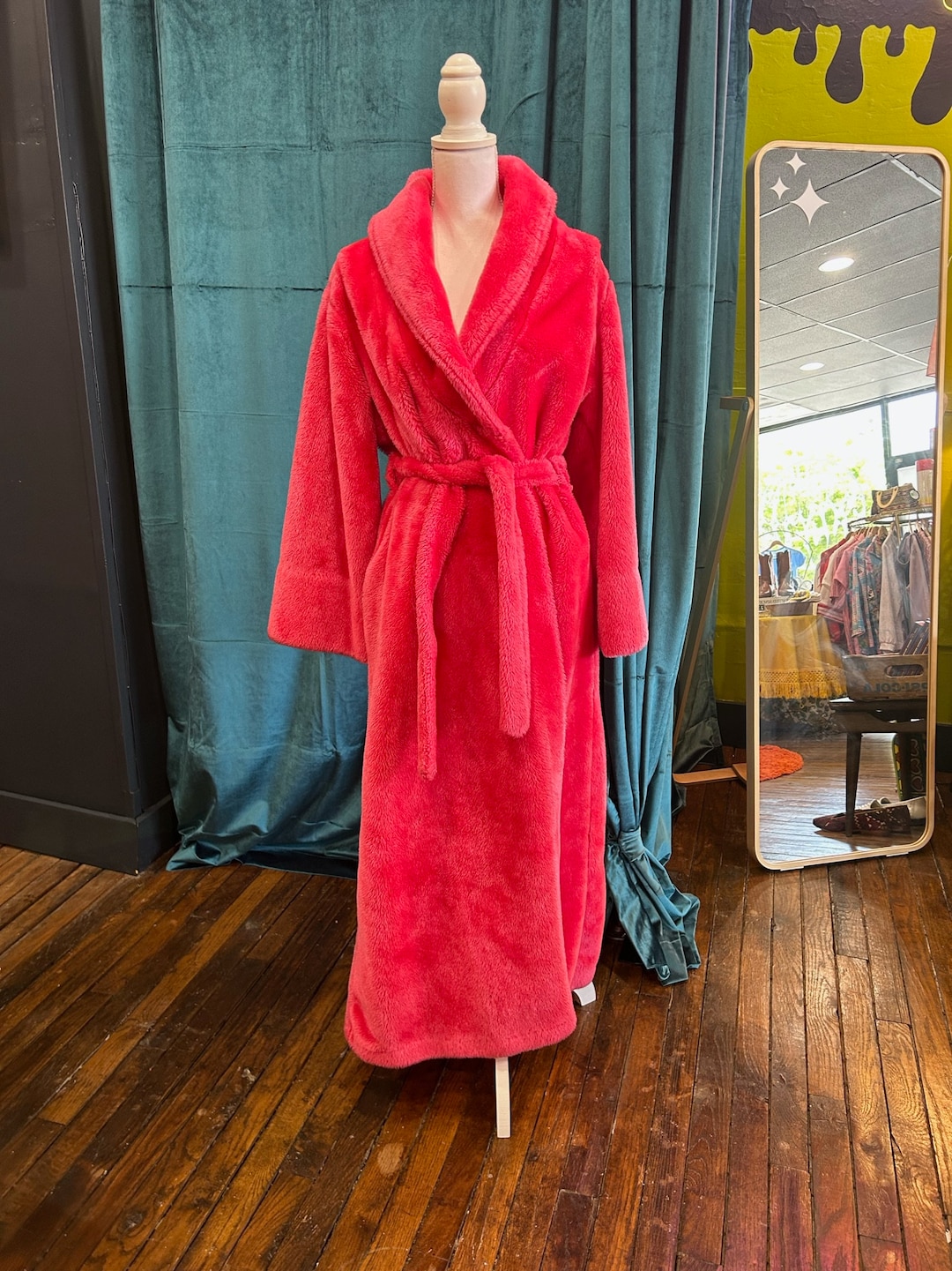 1960s Bubblegum Pink Fuzzy Robe - Etsy