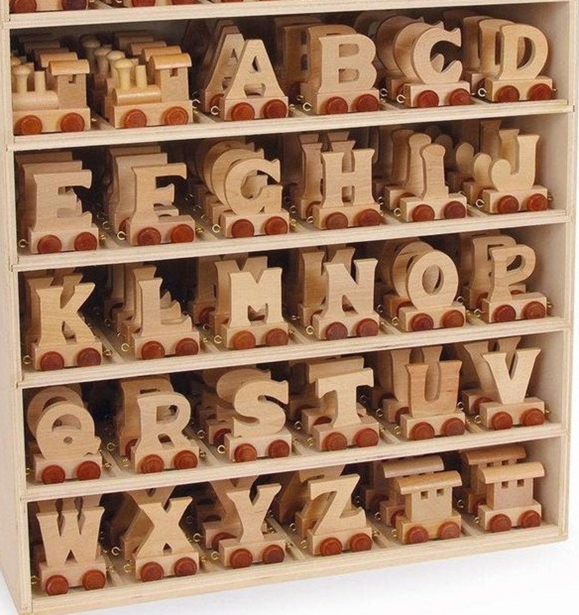 Wooden Train Letters Wooden Letters Train Letters Nursery | Etsy
