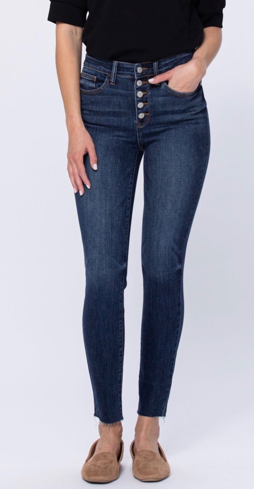 Judy Blue Jeans/ Judy Blue/ Hi-rise Button Fly Skinny Jeans/ Womens ...