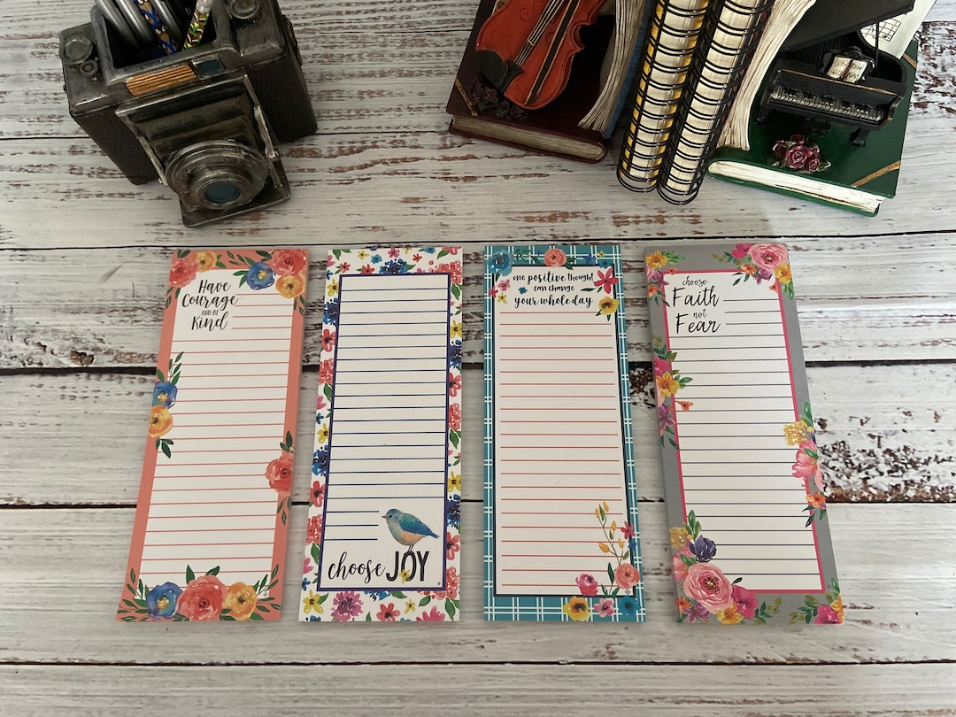 Inspirational Lined Magnetic Notepad With Uplifting Quotes - Etsy