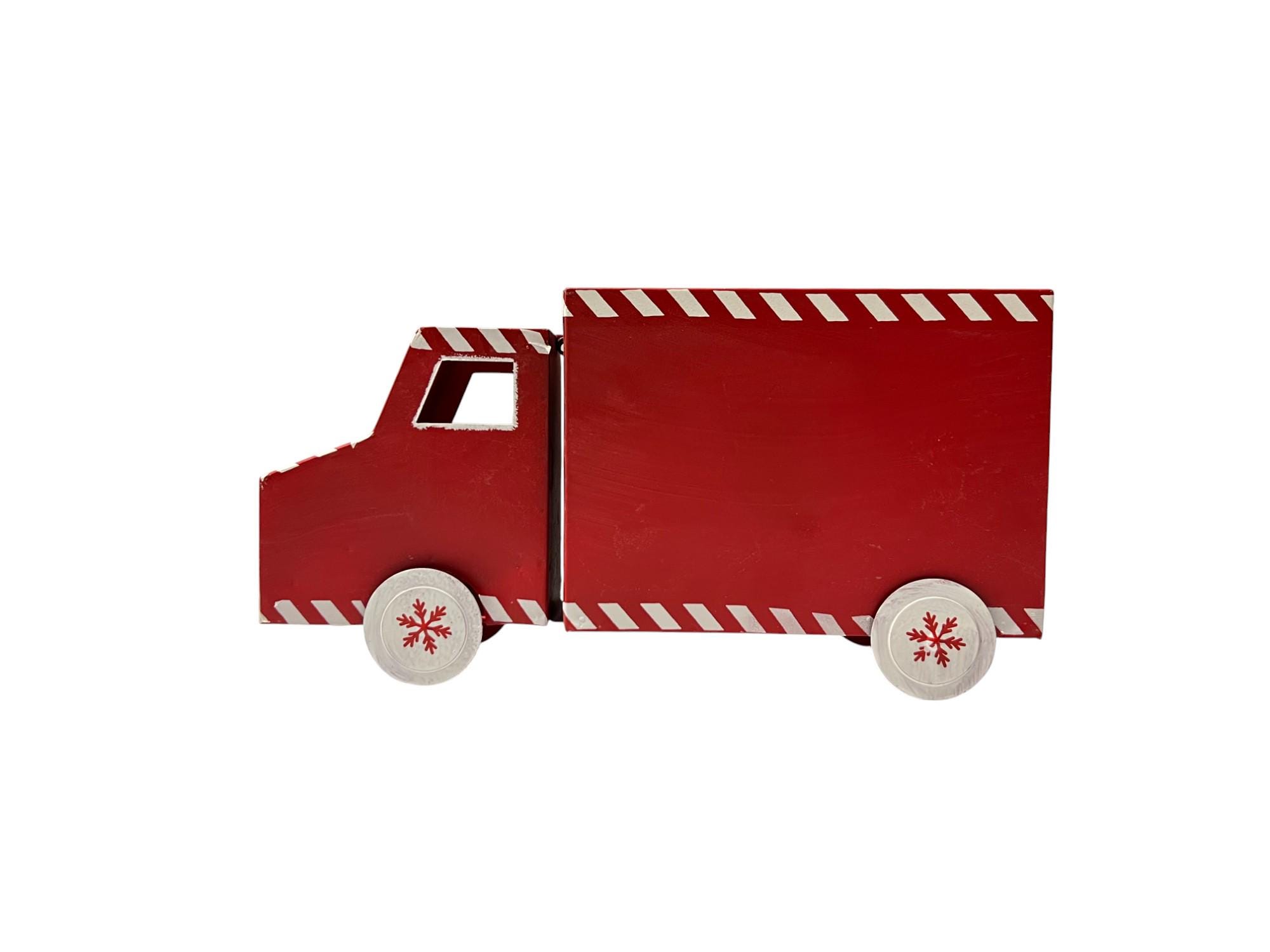 Red Santa Mail Truck Mailbox - North Pole Express Delivery Vehicle ...