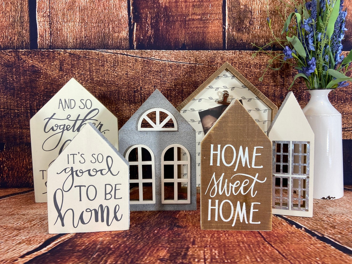 House Shaped Wall Art and Table Decor - Etsy
