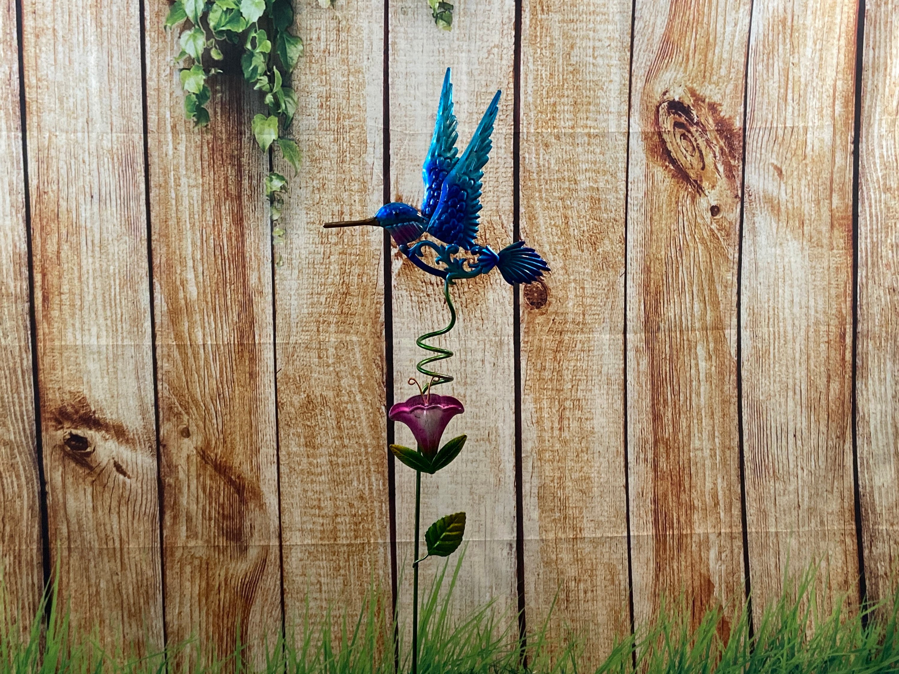 Hummingbird Garden Stake Yard Decor 32 Blue - Etsy
