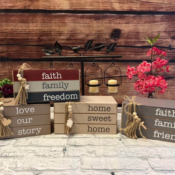 Decorative Book Stack - Etsy