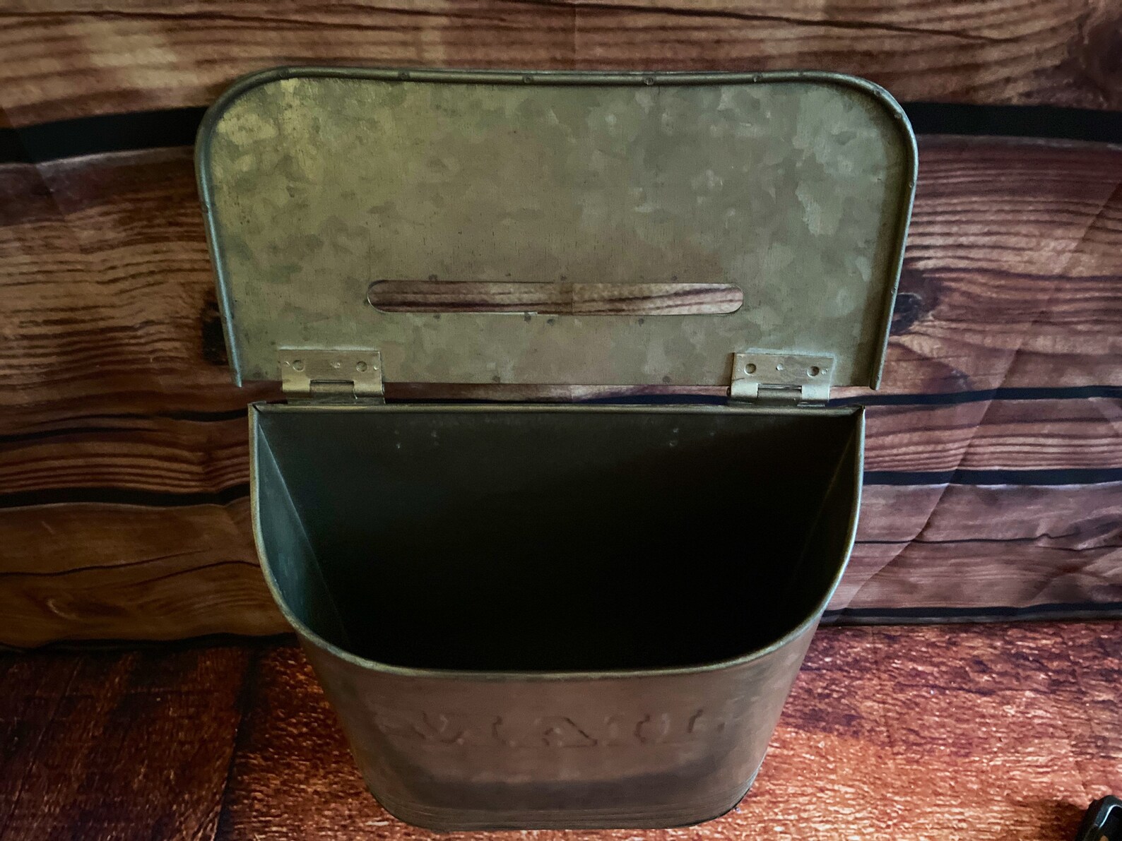 Galvanized Wall-mounted Mailbox With Hooks Post Box Rustic | Etsy