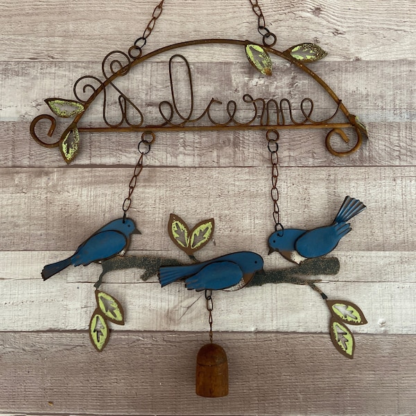 Welcome Sign With Birds - Etsy