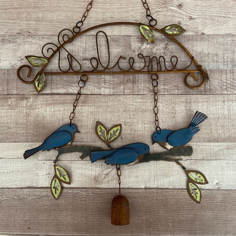 Welcome Sign With Birds - Etsy