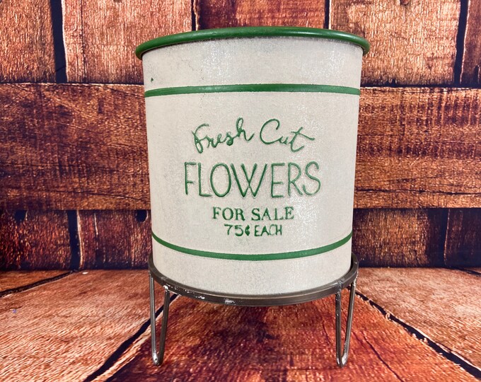 Galvanized Metal Fresh Cut Flowers Planter With Stand - Etsy