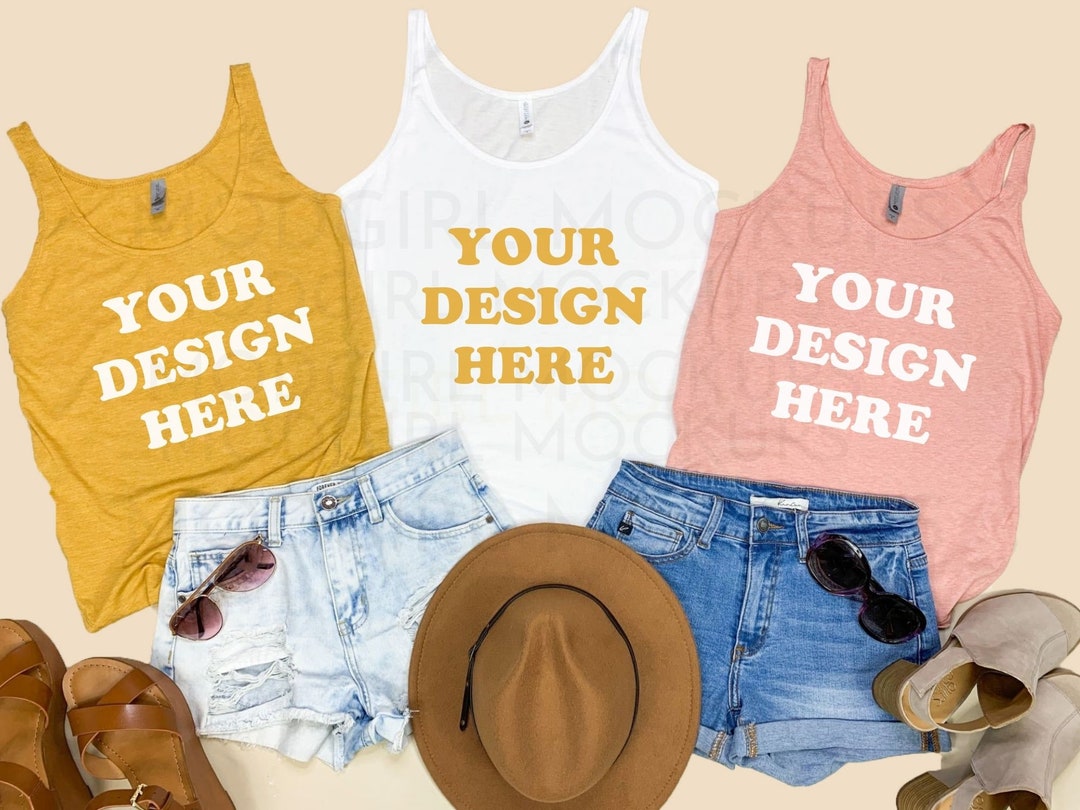 Next Level Mockup, Next Level Antique Gold Desert Pink and White 5033 ...